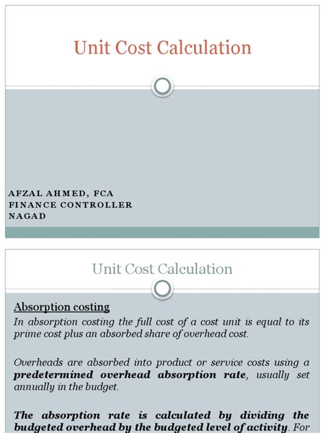 Lecture 5 6 Unit Cost Calculation Pdf Cost Of Goods Sold Inventory