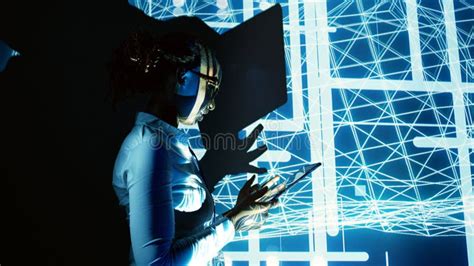 engineer in ai server farm stock image image of operations 293600303