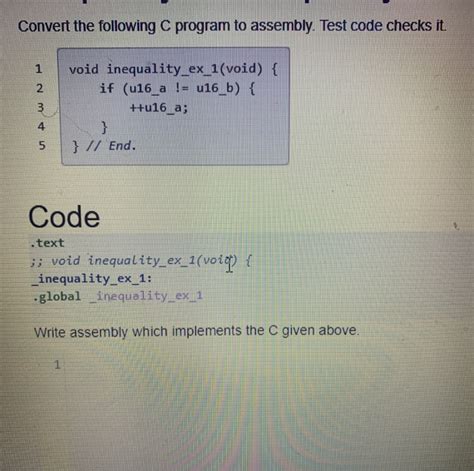 Solved Convert The Following C Program To Assembly Test