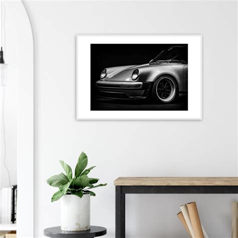 Porsche 911 Singer Porsche Black And White Framed Print Vintage Sports