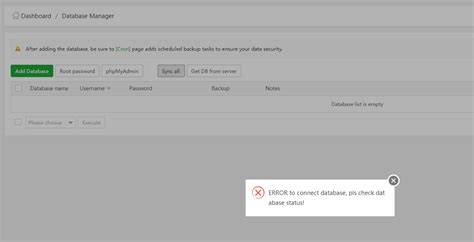 Problems With Mysql Aapanel Free Hosting Control Panel One Click Lamplemp