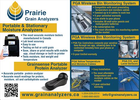 Prairie Grain Analyzers Where Farmers Look The Book