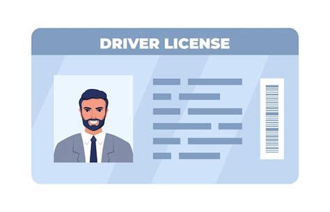 premium vector driver license id card personal info data