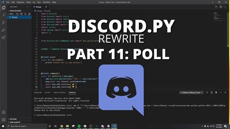 Python Making A Discord Bot With Python 2021 Part 11 Poll Command