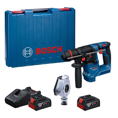 Bosch Gbh18v 18x 18v Sds Plus Hammer Drill With 2x5ah Batteries