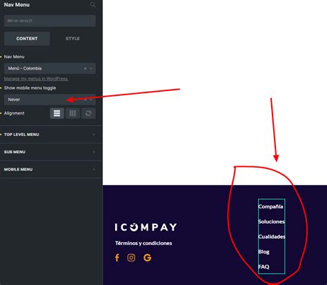 Duplicate Nav Menu Styles Not Showing On Frontend Show Mobile Menu