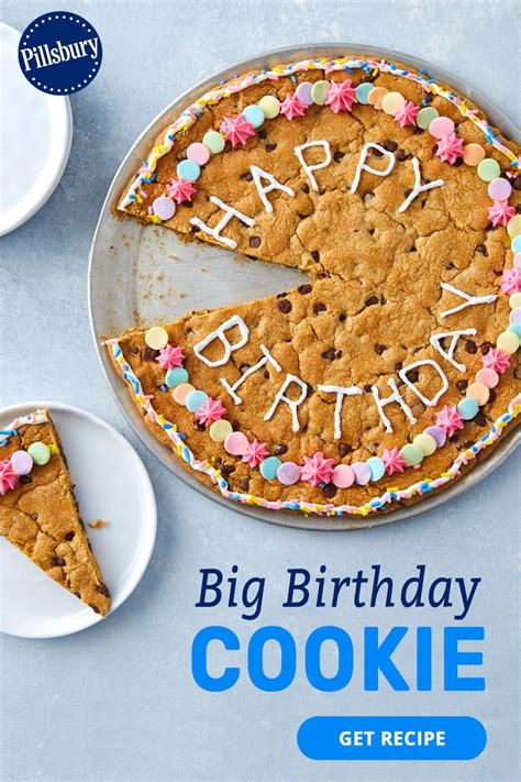 Pillsbury Big Birthday Cookie Delicious Cookie Cake Recipe Cookie