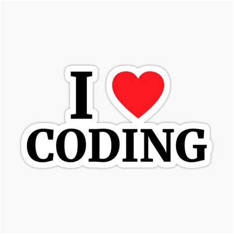 I Love Coding Heart Sticker For Sale By Brandonv111 Redbubble