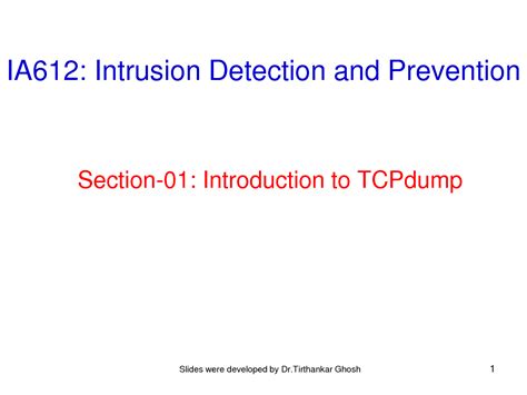 SOLUTION Ia612 Lecturenotes 09 Tcpdump Filters Packet Dissection Lab 05 Studypool