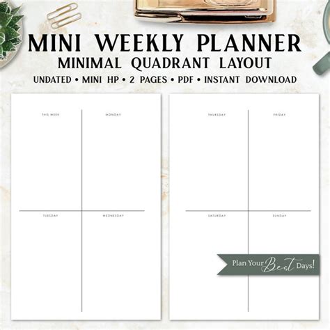 4 Quadrant Planner Etsy