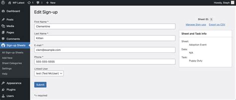 Sign Up Sheets Wordpress Plugin Fetch Designs