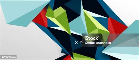 3d 낮은 폴리 추상 적 모양 배경 벡터 일러스트레이션 0명에 대한 스톡 벡터 아트 및 기타 이미지 0명 기하 도형 디자인 Istock