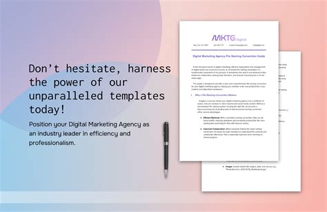 Digital Marketing Agency File Naming Convention Guide Template In Word