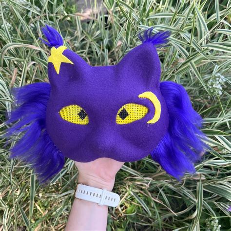 Purple Night Sky Cat Mask Etsy