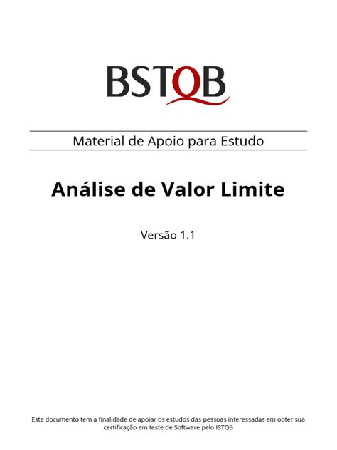 análise de valor limite v1 1 0 download grátis pdf testes de