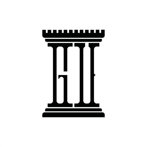 Gu Logo Monogram With Pillar Shape Design Template 16575557 Vector Art At Vecteezy