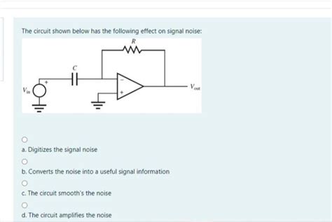 solved the circuit shown below has the following effect on
