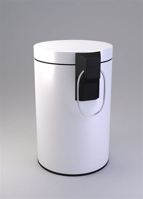 화이트 페달 빈 3d 모델 6 3ds Dae Fbx Obj Unknown Free3d