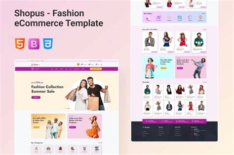خرید و قیمت دانلود قالب Bootstrap 5 سایت فروشگاهی مد و فشن پوشاک Shopus