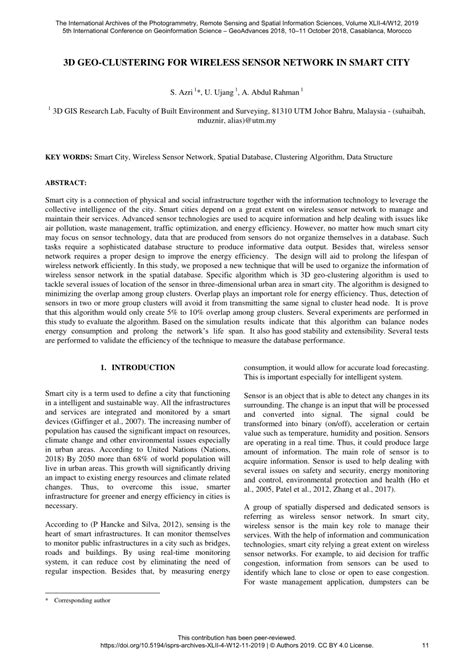 Pdf 3d Geo Clustering For Wireless Sensor Network In Smart City
