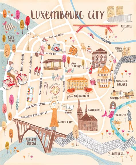 Luxembourg City Map Quincy Tate