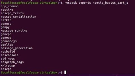 Common ROS Package Commands In ROS Noetic