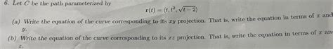 Solved Let C ﻿be The Path Parameterized