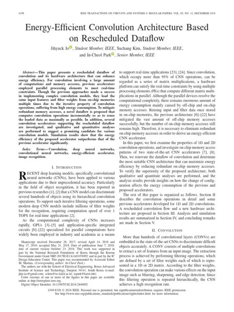 Energy Efficient Convolution Architecture Based On Rescheduled Dataflow