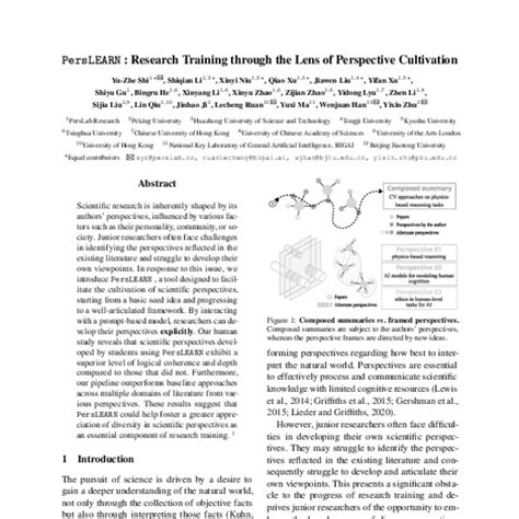Perslearn Research Training Through The Lens Of Perspective Cultivation Acl Anthology