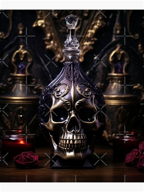 Alchemy Gothic Skeleton Skull Perfume Rose Sticker For Sale By Mateusz Majcherek Redbubble