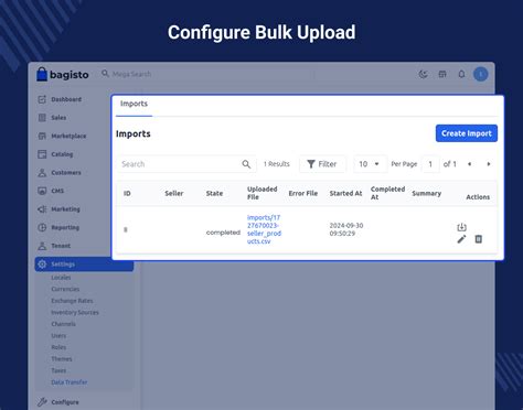 laravel multi tenant saas bulk upload mass import xls csv files webkul