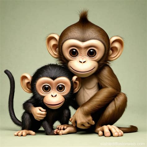 Cat And Monkey Together Stable Diffusion Online Cat And Monkey Together Stable Diffusion Online