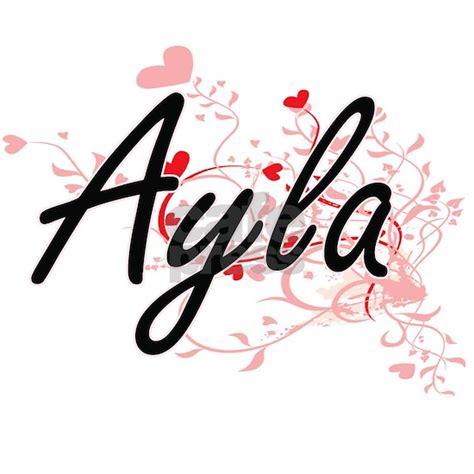 Ayla Artistic Name Design With Heart Throw Blanket By Tshirts Plus Cafepress