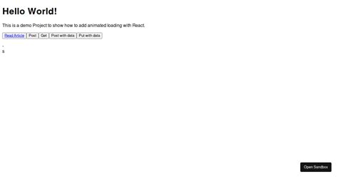 react spinner loader body example forked codesandbox