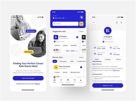 job finder app ui design figma uiux design app ui by