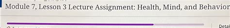 solved module 7 ﻿lesson 3 ﻿lecture assignment health