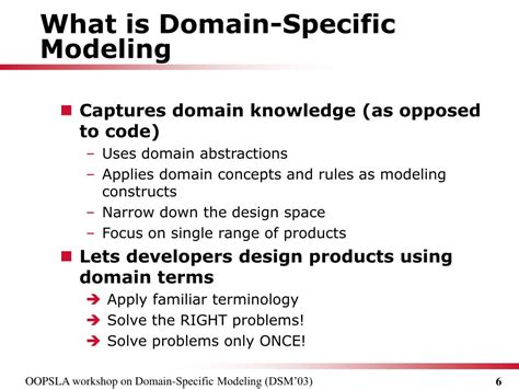 Ppt Oopsla Workshop On Domain Specific Modeling Powerpoint