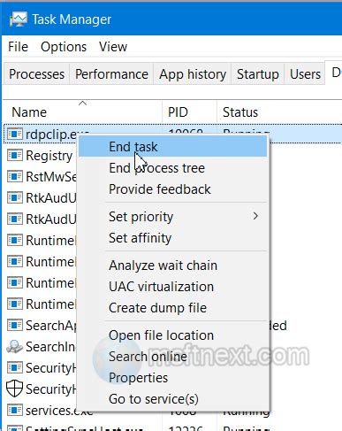 RDP Clipboard Copy And Paste Is Not Working