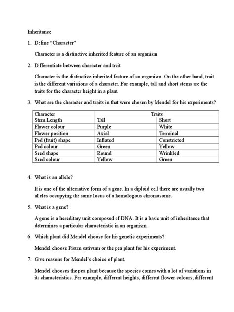 Answers To Inheritance Questions From Solutions Spm Biology Book Pdf Dominance Genetics