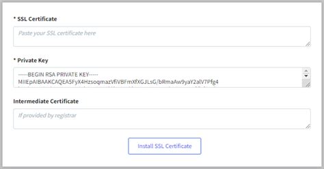 Installing A Third Party SSL Certificate