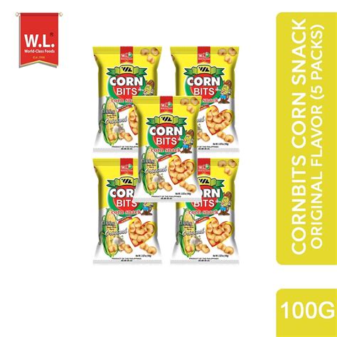 Wl Foods Corn Bits Corn Snack Super Garlic 100g X 5s Shopee Philippines