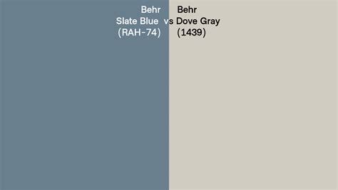 Behr Slate Blue Vs Dove Gray Side By Side Comparison