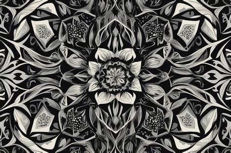 monochrome geometry abstract vector pattern with triangular elements
