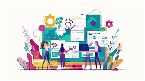 Male And Female Characters Integrating Design Premium Ai Generated Vector