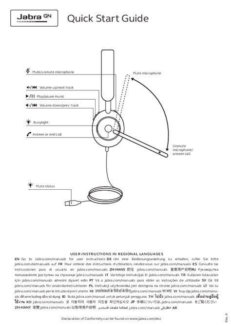 Jabra Evolve Quick Start Guide Setup And Instructions For The Mono Headset