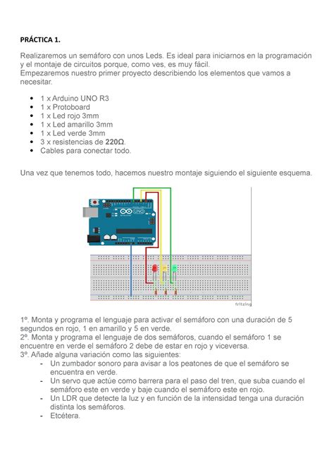 Practicas finales arduino PRÁCTICA Realizaremos un semáforo con unos Leds Es ideal para