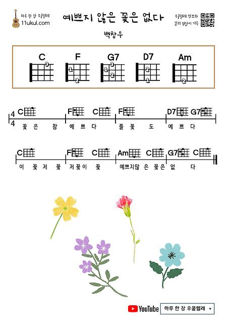 고백 델리스파이스 우쿨렐레 쉬운 코드 악보