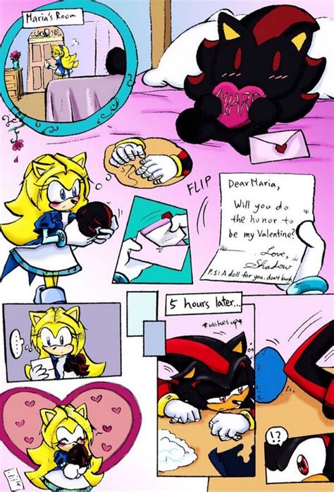 Maria The Hedgehog And Shadow Kissing