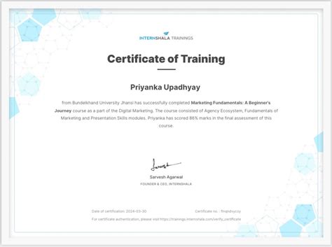 Priyanka Upadhyay On Linkedin Received My Certification Ready To Put
