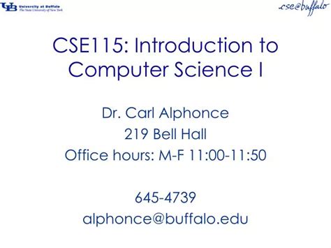 Ppt Cse115 Introduction To Computer Science I Powerpoint